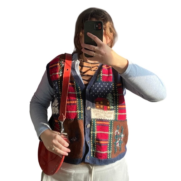 Northcrest | Sweaters | Vintage North Crest Patchwork Christmas Knit ...